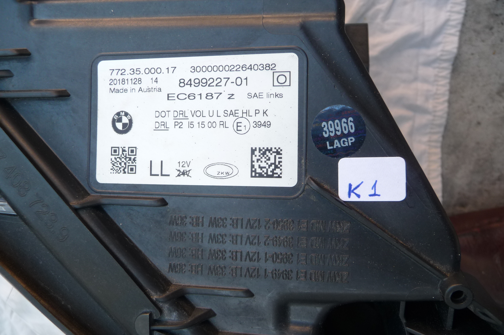 2016-2018 BMW G11 G12 740i 750i left driver side LED headlight ...