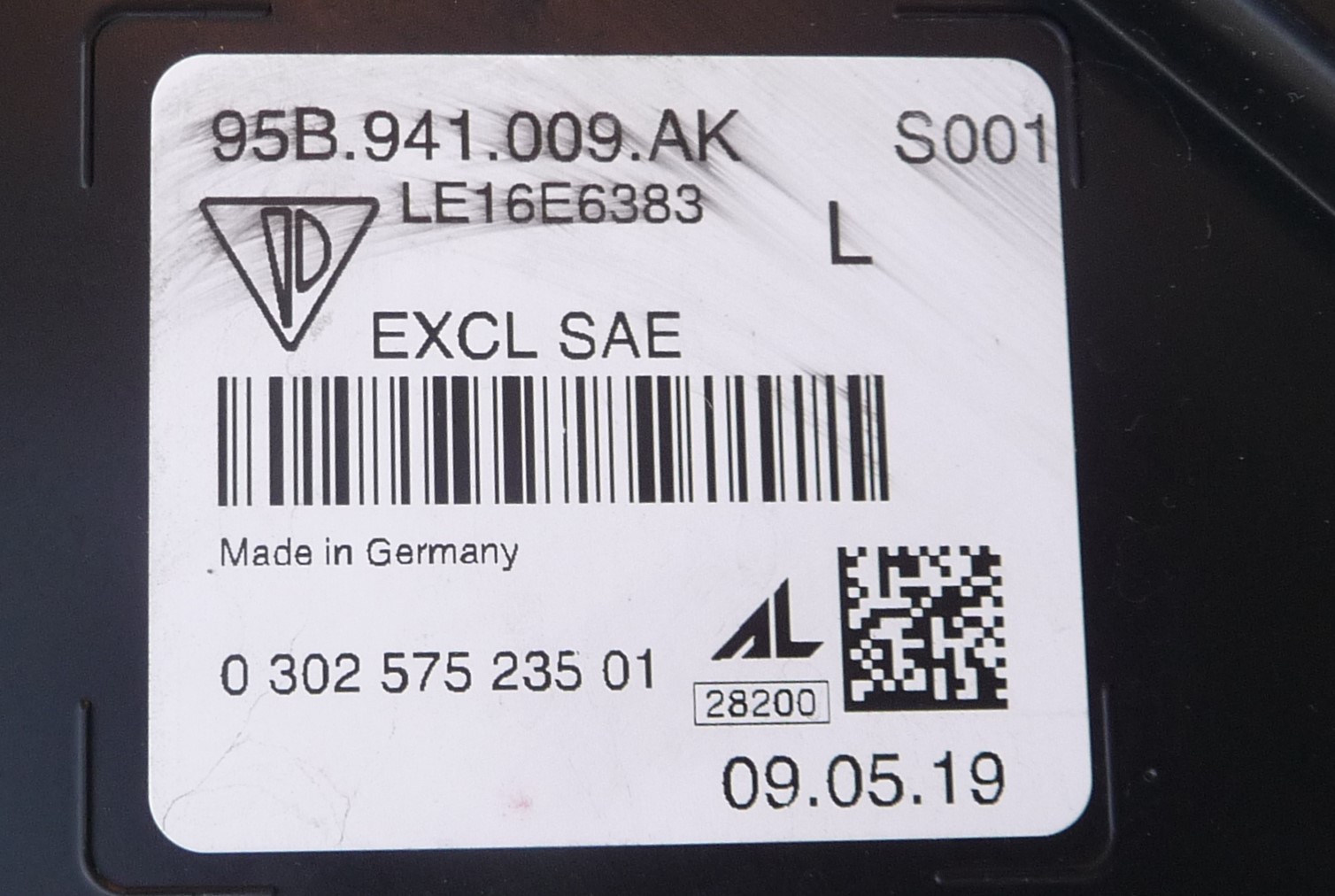 2019-2021 Porsche Macan Turbo Left Driver LED EXCL SAE Headlight ...