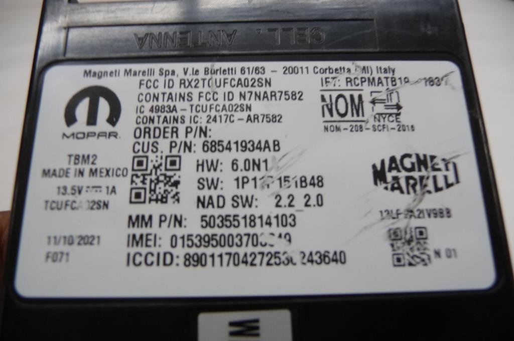 2022-2023 Ram 2500 3500 Telematics Control Module 68541934AB OEM A1 ...