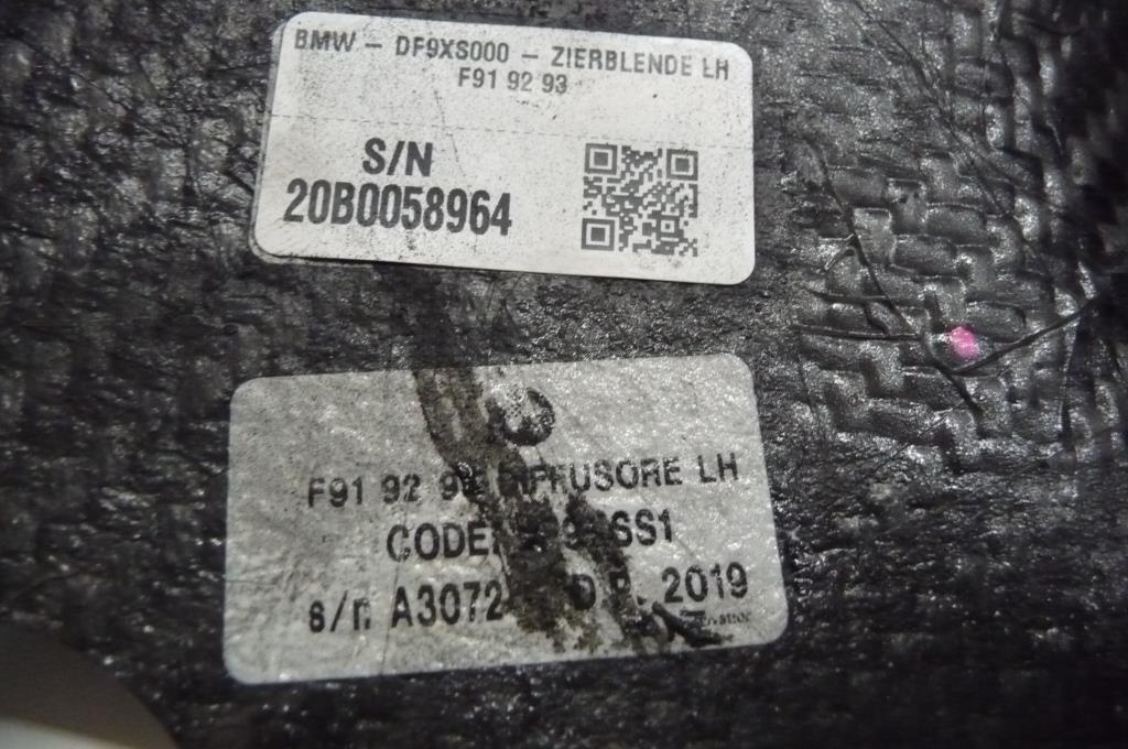 2020-2023 BMW F91 F92 Rear Bumper Exhaust End Pipe Trim, Left ...