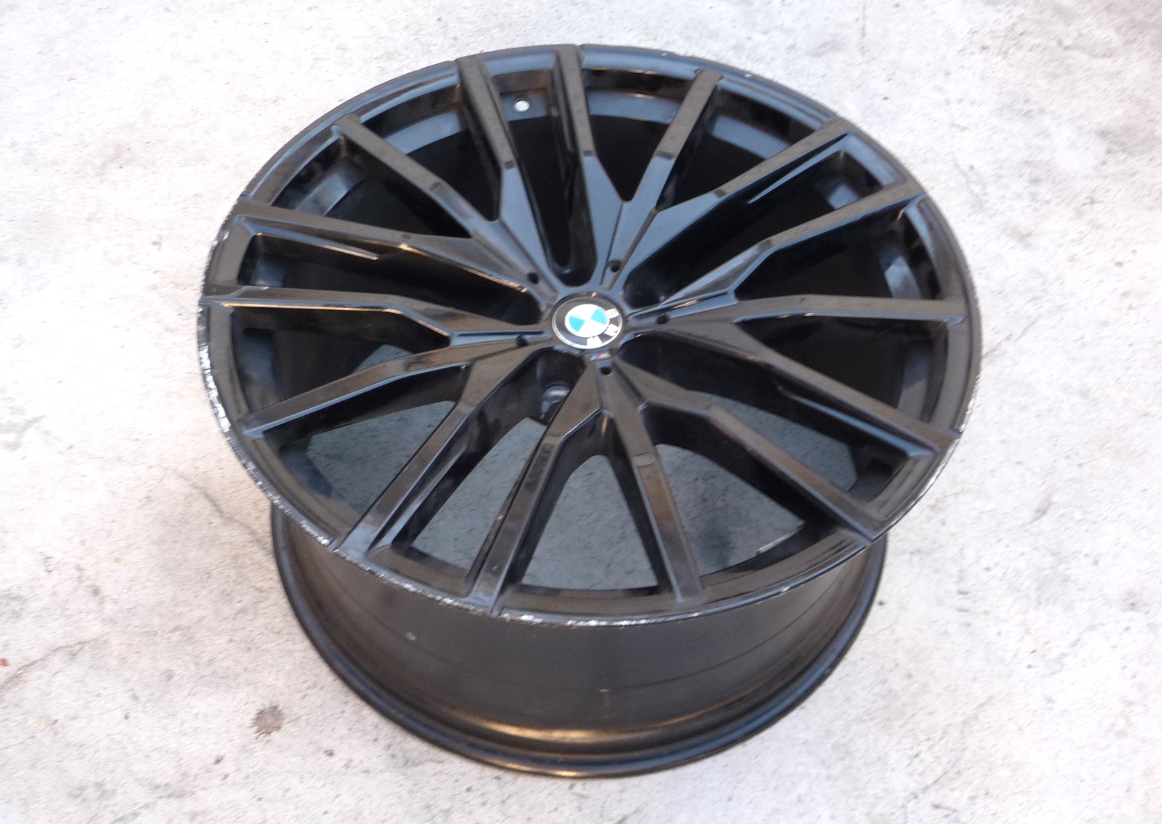 2019-2022 BMW X5 X6 22" 10.5 Rear Glossy 15 Spoke Black 5x112 Rim ...