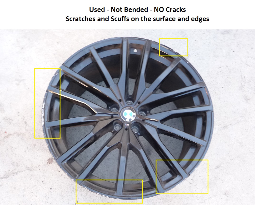 2019-2022 BMW X5 X6 22" 10.5 Rear Glossy 15 Spoke Black 5x112 Rim ...