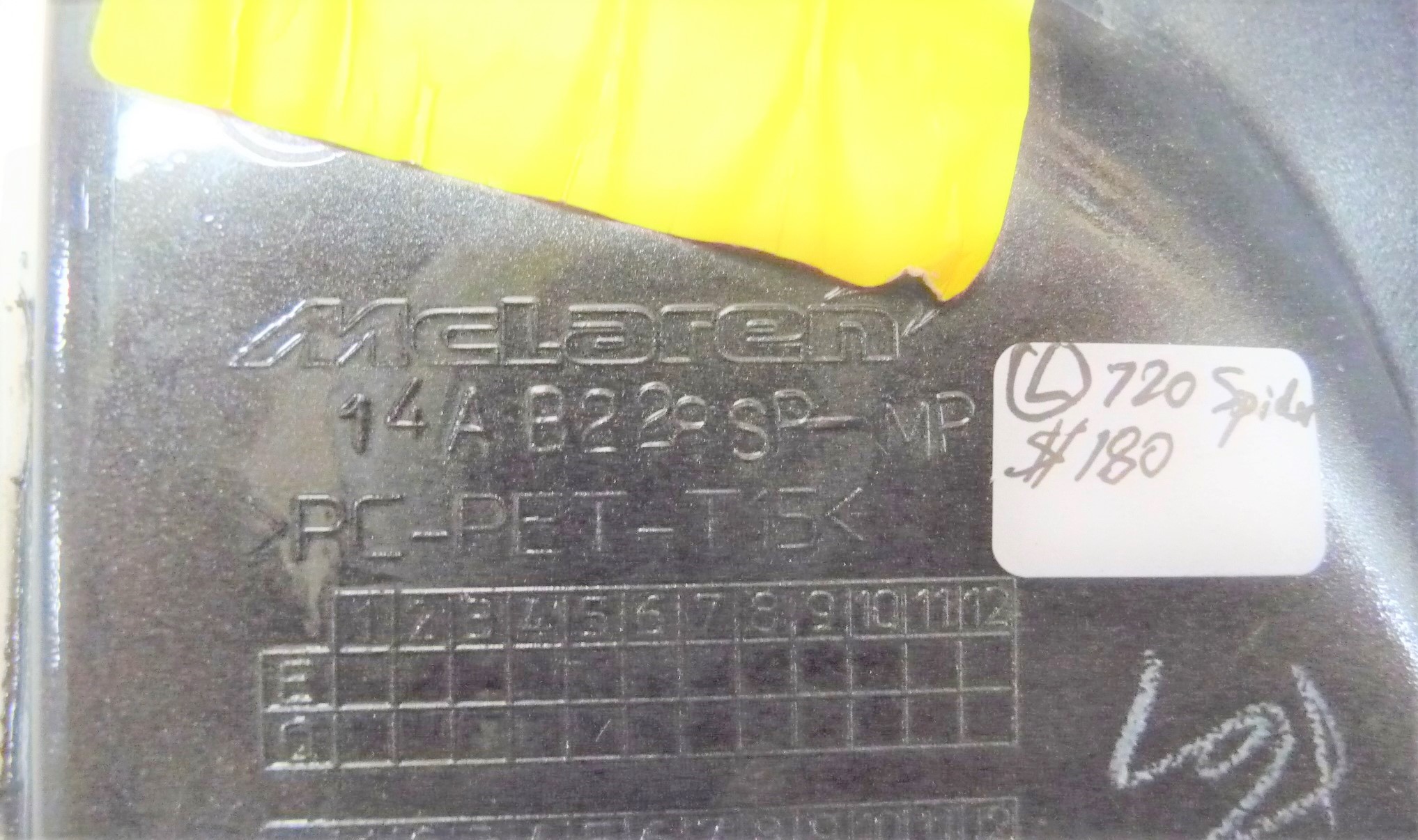 18-22 McLaren 720s Spider Rear Aerobridge Fender Left Vent 14AB228SP ...