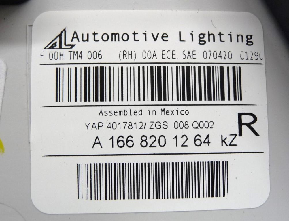 2013-2016 Mercedes Benz X166 Rear Right Side Inner Tail Light ...