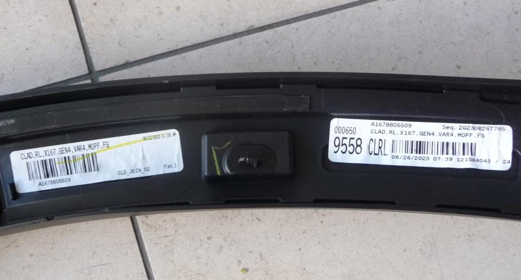 Mercedes Benz X167 Fender Flare, Rear Left A1678805509 OEM A1 | LA ...
