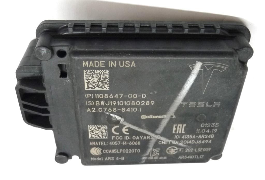 17-23 Tesla Model 3 S X Y Front Radar Distance Control Module 1108647 ...