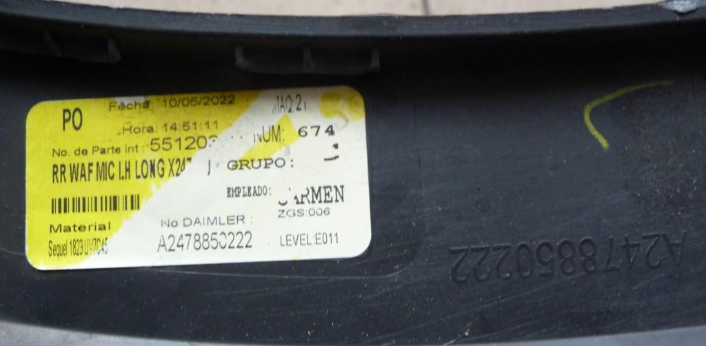 2020-2023 Mercedes Benz X247 GLB250 Rear Left Molding Trim A2478850222 ...