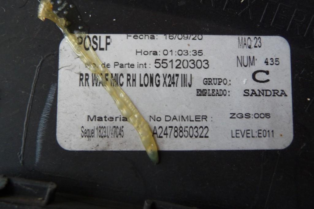 2020-2023 Mercedes Benz X247 GLB250 Rear Right Molding Trim A2478850322 ...