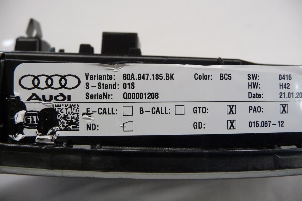 2020 Audi Q5 SQ5 Overhead Console Dome Light, Gray 80A947135BK OEM A1 ...