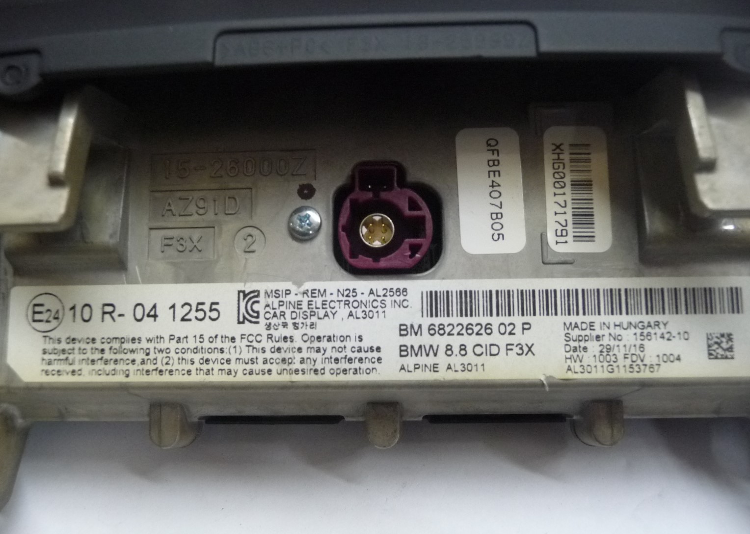 2012-2020 BMW F30 F32 F33 Central Information Display 8.8" 65506822626 ...