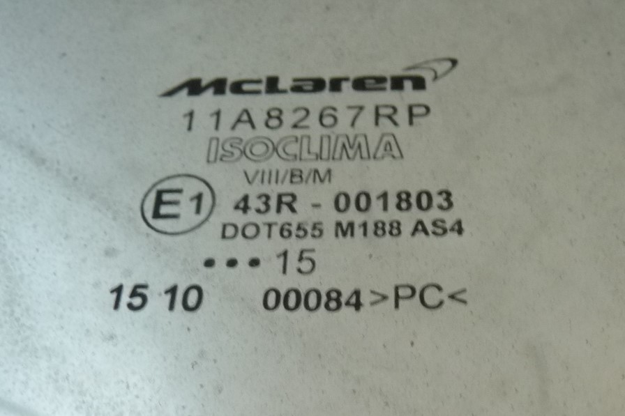 2016-2017 McLaren 675LT Rear Engine Lid Window Glass Cover 11A8267RP ...