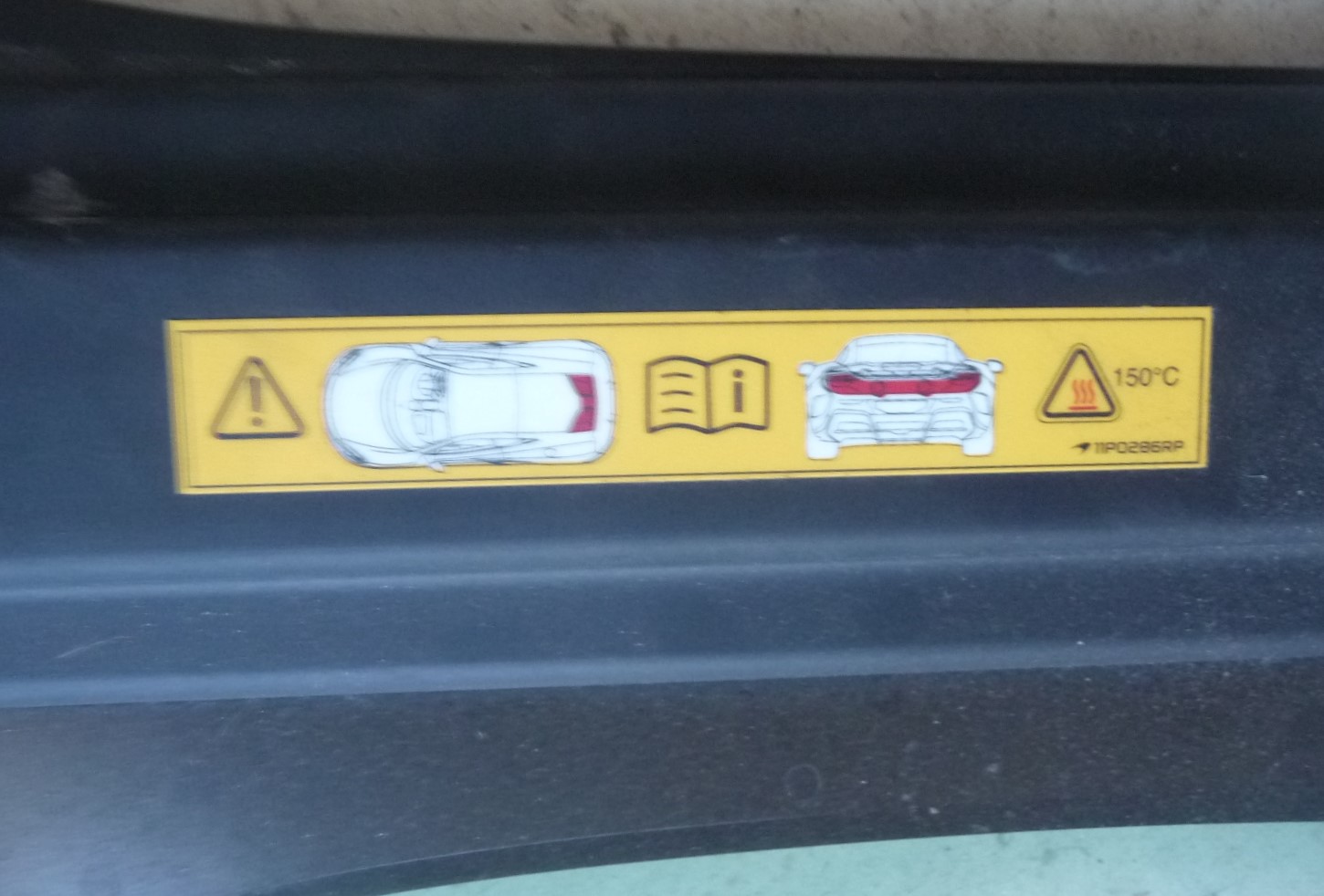 2016-2017 McLaren 675LT Rear Engine Lid Window Glass Cover 11A8267RP ...