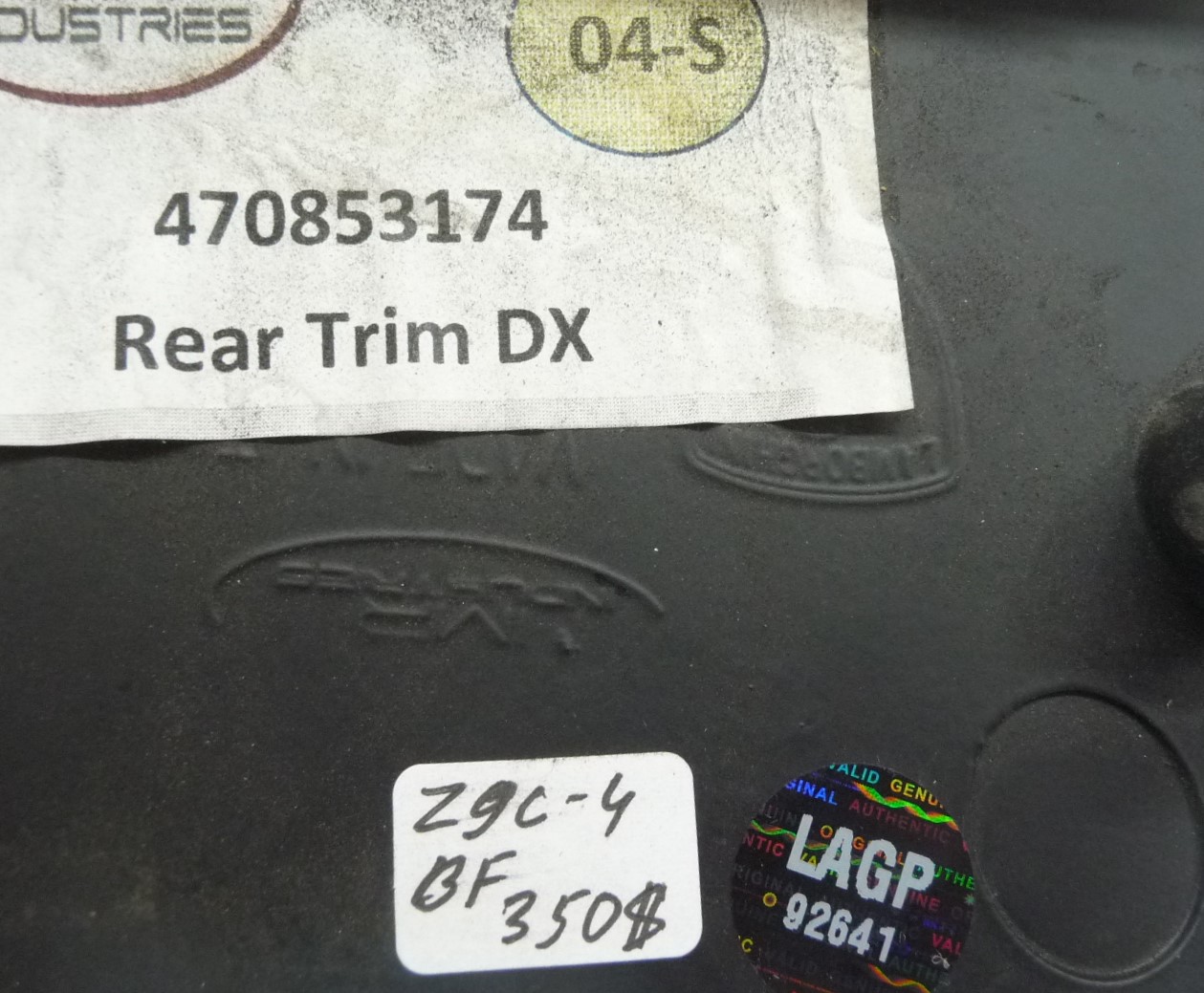 2017-21 Lamborghini Aventador LP740 Right Side Rocker Rear Trim ...