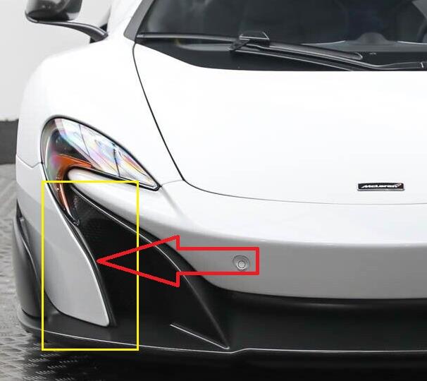 2016-17 McLaren 675LT Front Bumper Right Inner Panel Matt Carbon Fiber ...