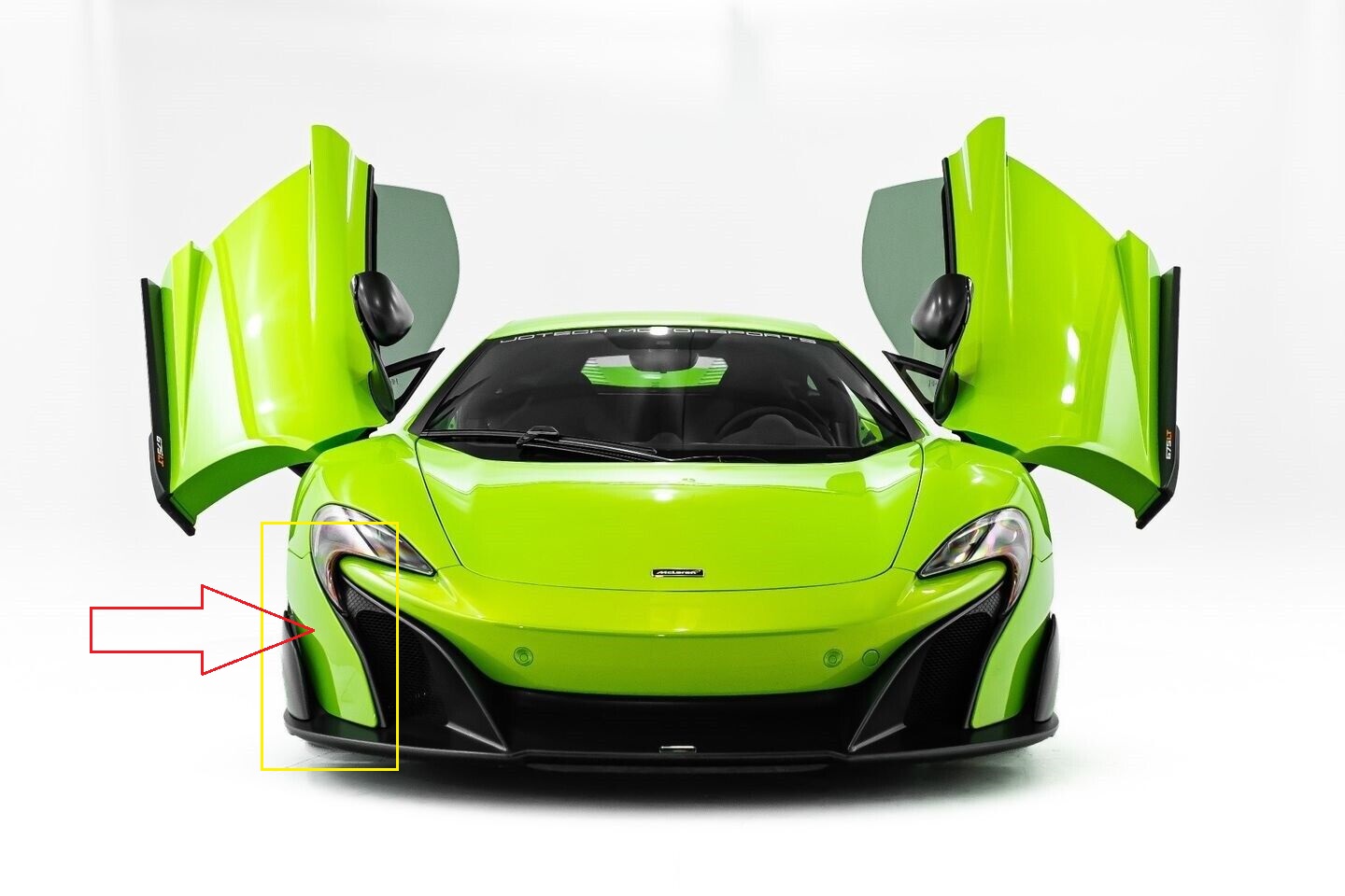 16-17 McLaren 675LT Front Bumper Righ side Panel Cover Carbon Fiber ...