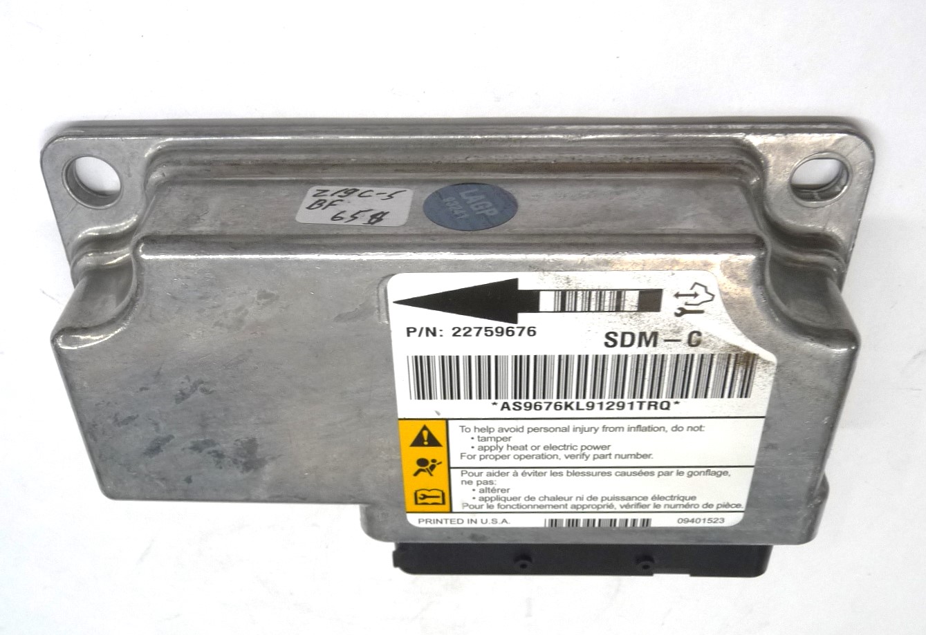 2007-2009 Cadillac SRX SDM Control Module 22759676 OEM A1 | LA Global Parts