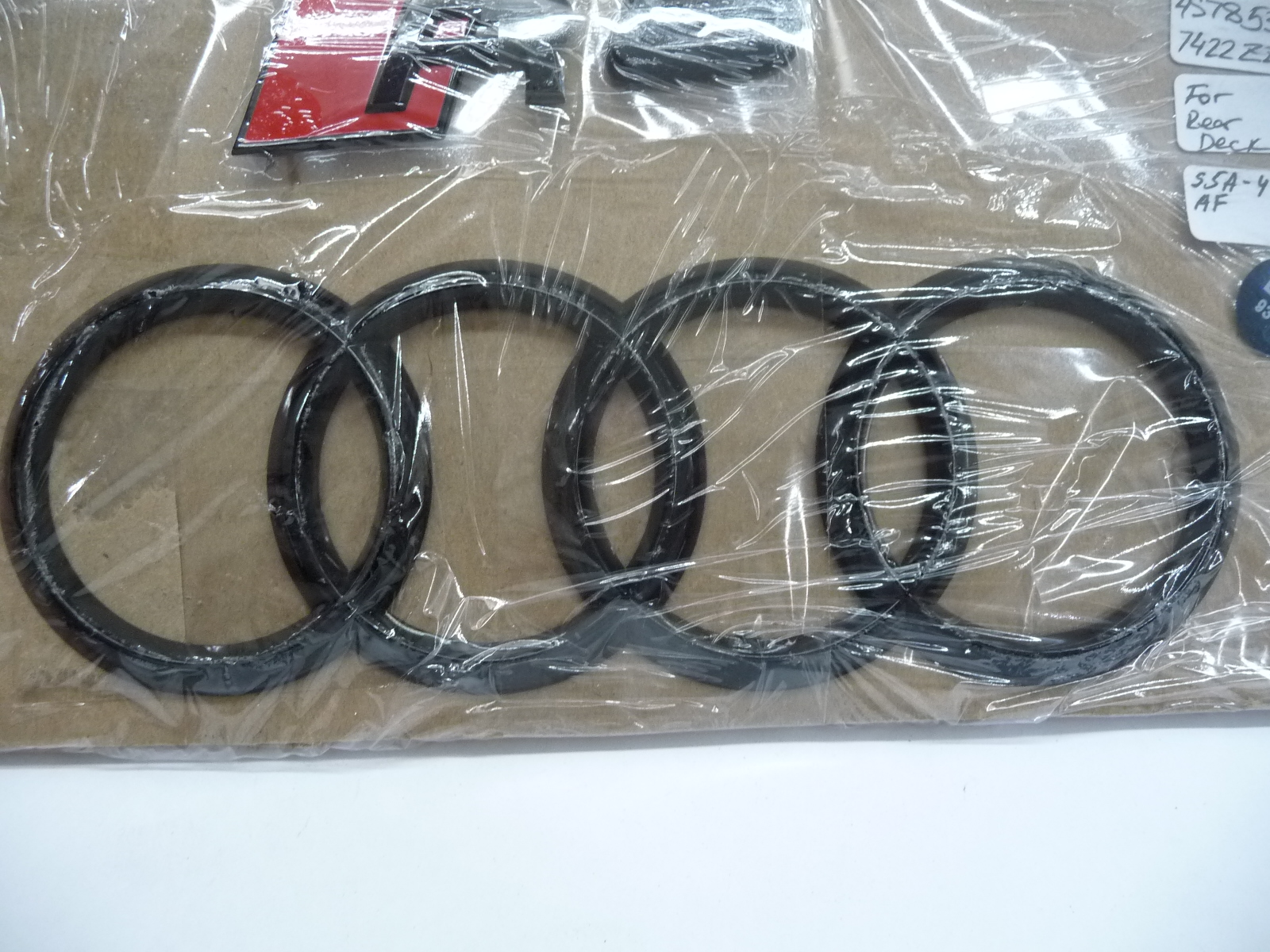 2017+ Audi R8 Spyder Glossy Black Rear Deck Trunk Lid Badge Emblem ...