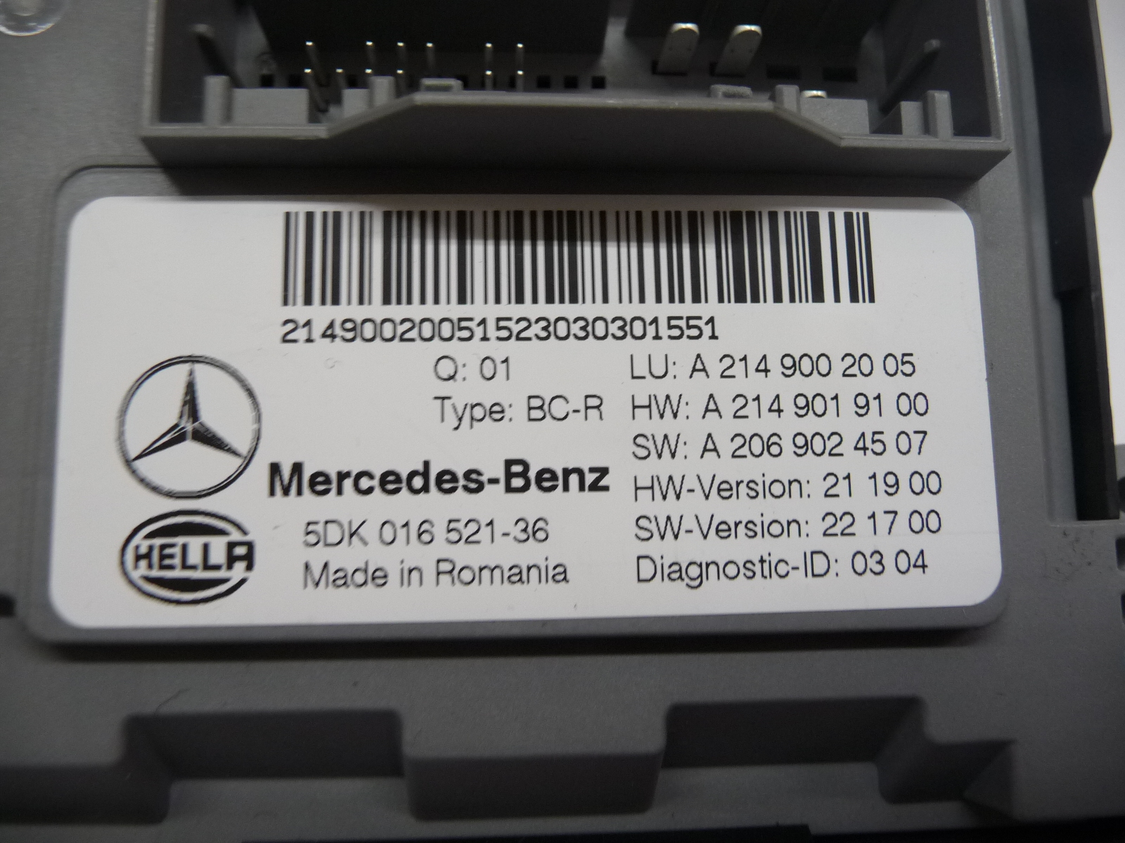 Mercedes Benz W214 Control Unit, Complete A2149002005 OEM A1 | LA ...