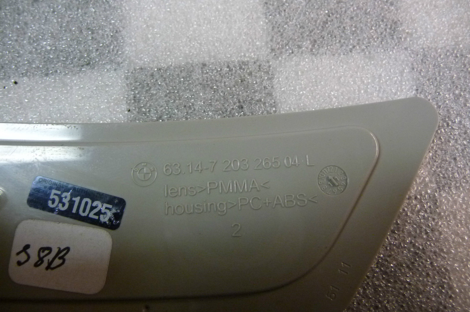 BMW 5 6 Series Driver Left Side Reflector Side Marker 63147203265 OEM ...