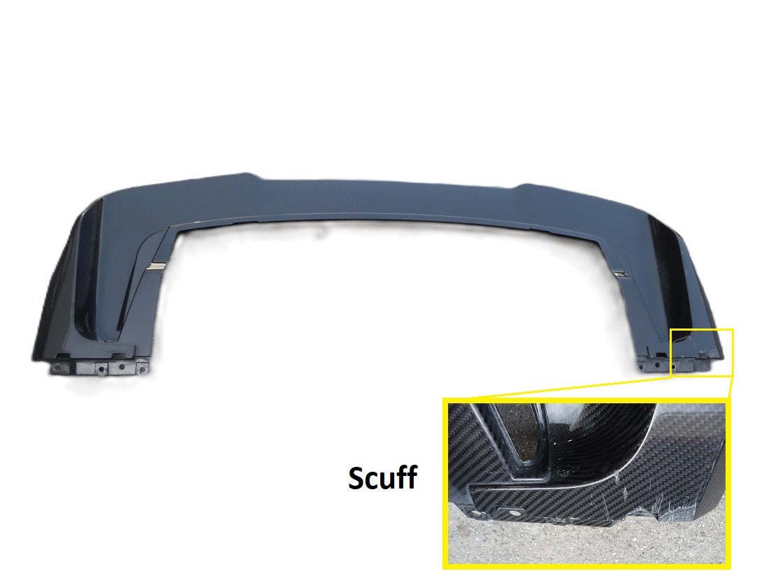 20-22 Porsche Taycan Rear Bumper Lower Carbon Fiber Cover Diffuser ...