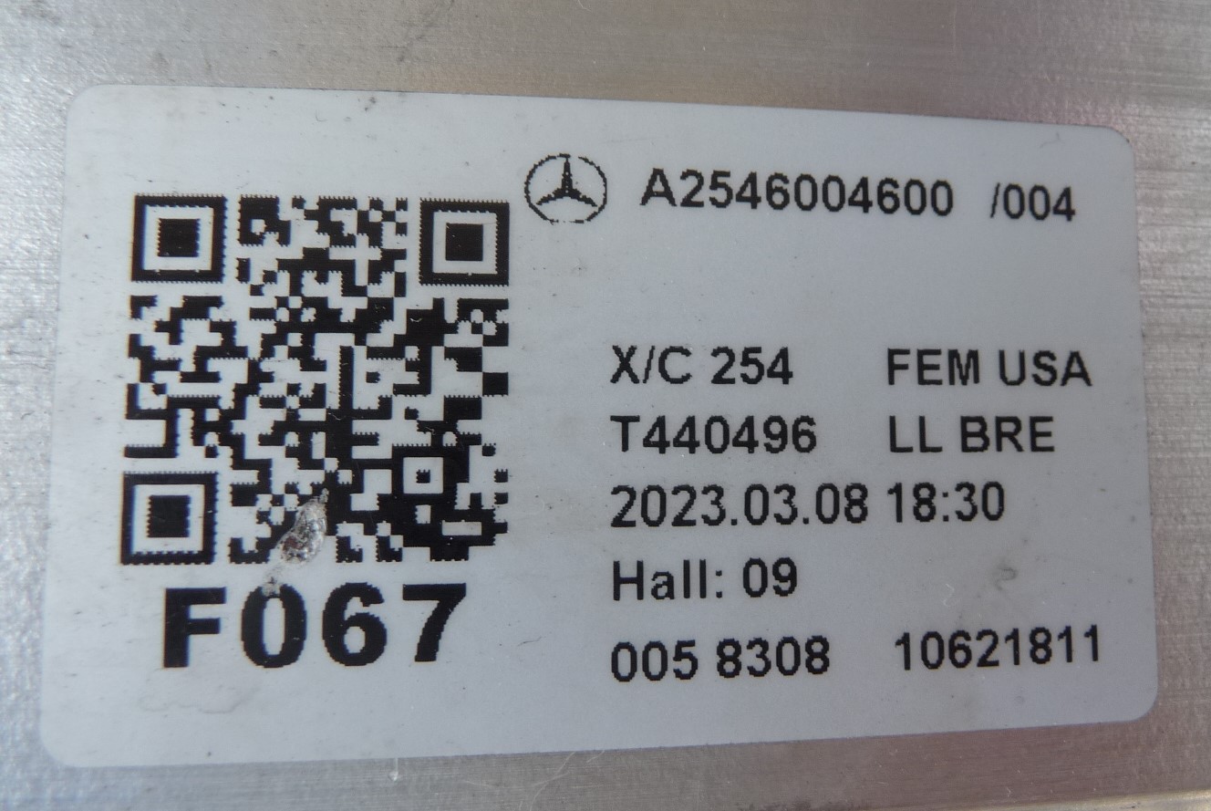 2023-2024 Mercedes Benz X254 Front Bumper Reinforcement Bar A2546004600 ...