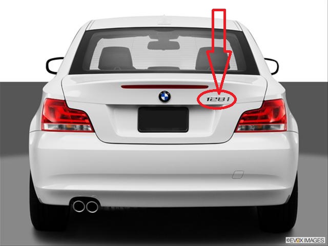BMW 128i Rear Trunk Lid Lettering Nameplate Emblem Badge NEW ...