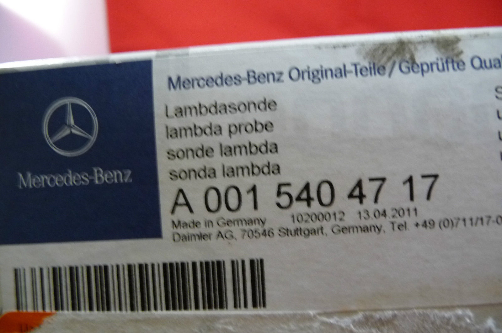 Mercedes Benz oxygen sensor C230 ML500 R500 SLK55 0015404717 OEM OE ...