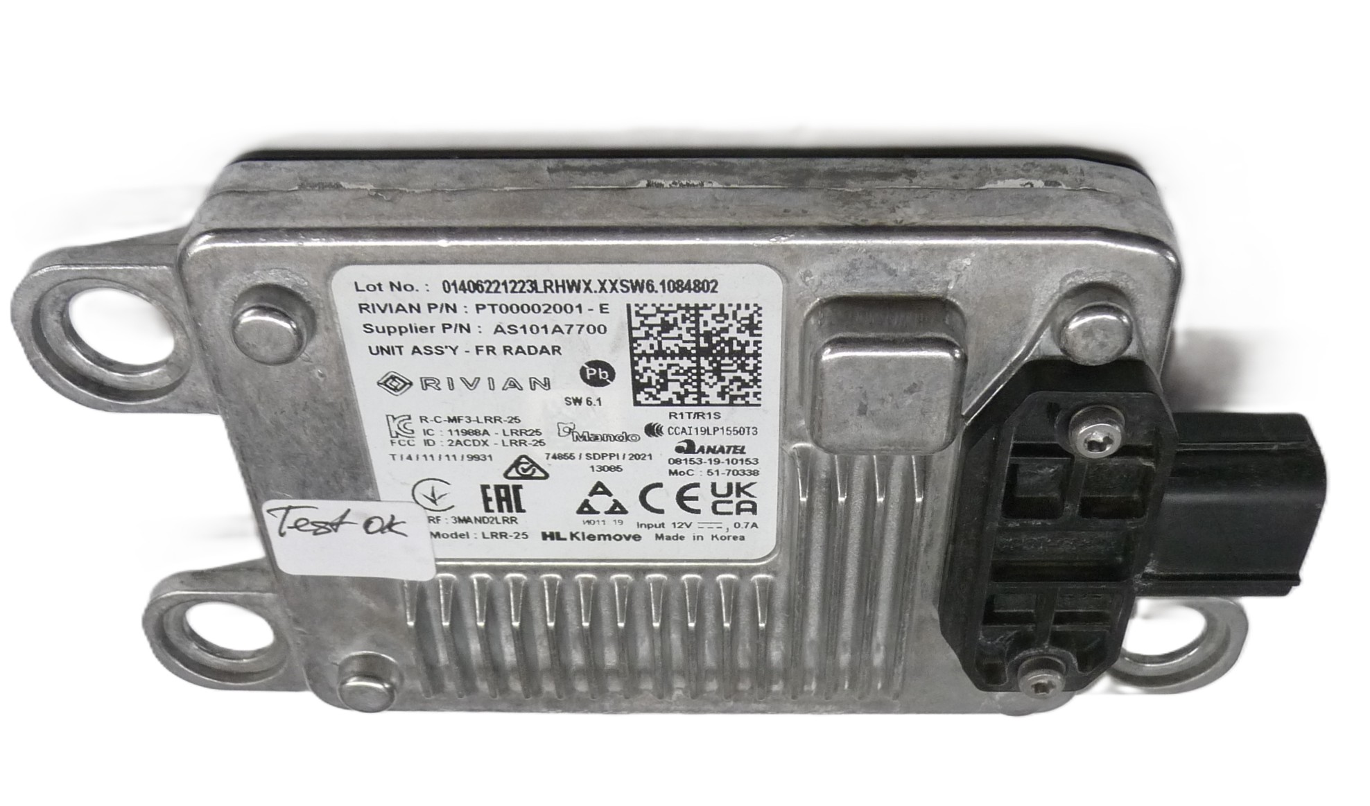 2022-2024 Rivian R1T Front Bumper Radar Cruise Control Sensor ...