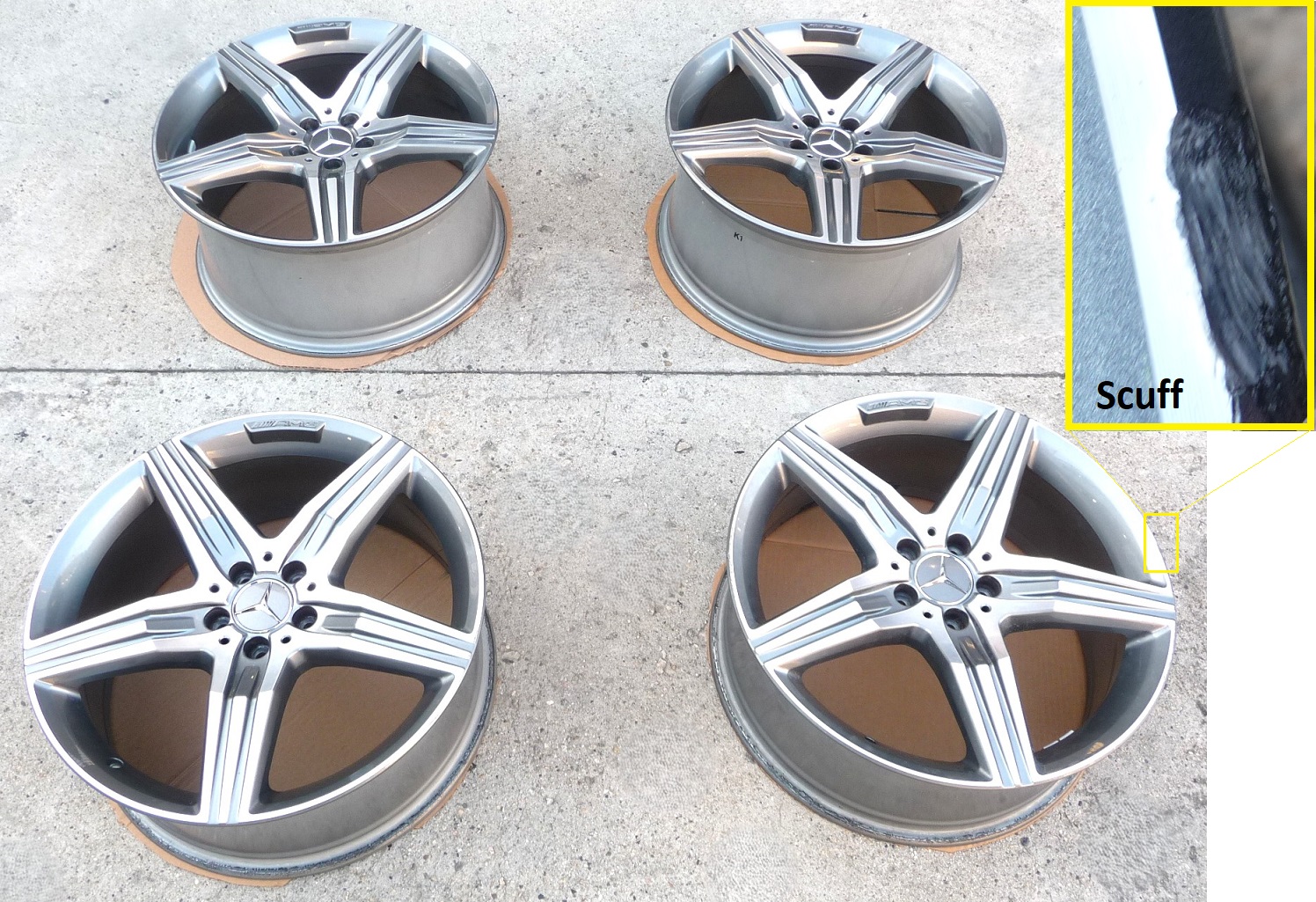 2014-2017 Mercedes Benz W222 20" X8.5; 9.5 ET38 Setx4 2224011200 ...