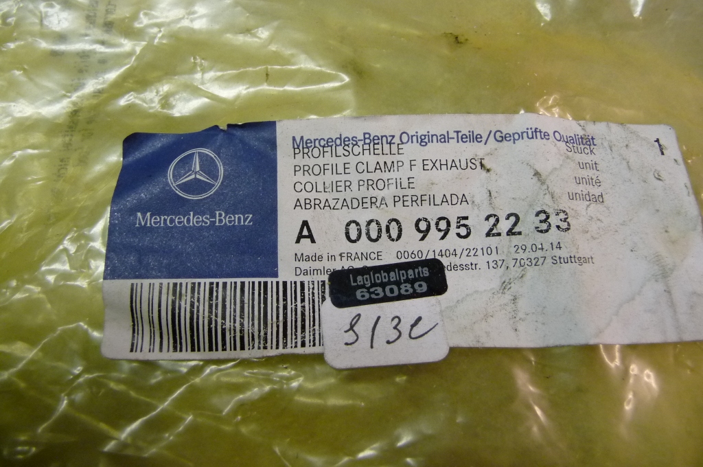 Mercedes Benz Profile Clamp For Exhaust A 0009952233 OEM OE 63089 | LA ...