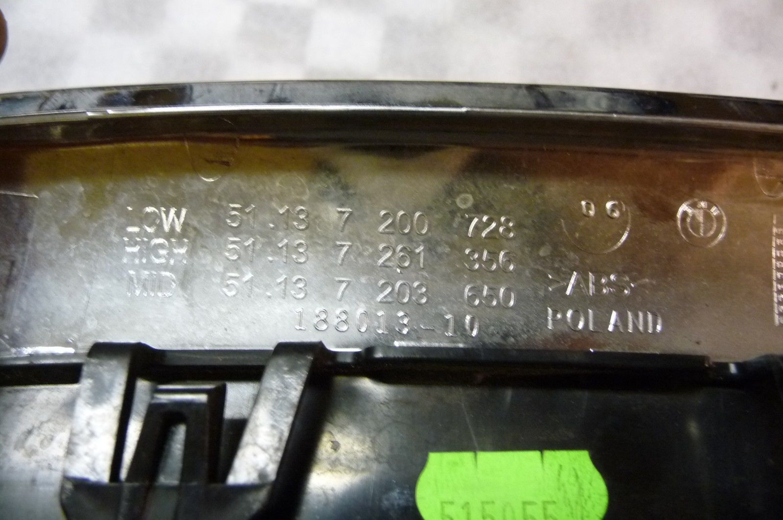 BMW 5 Series Front Right RH Grill Grille 51137203650 OEM OE | LA Global ...